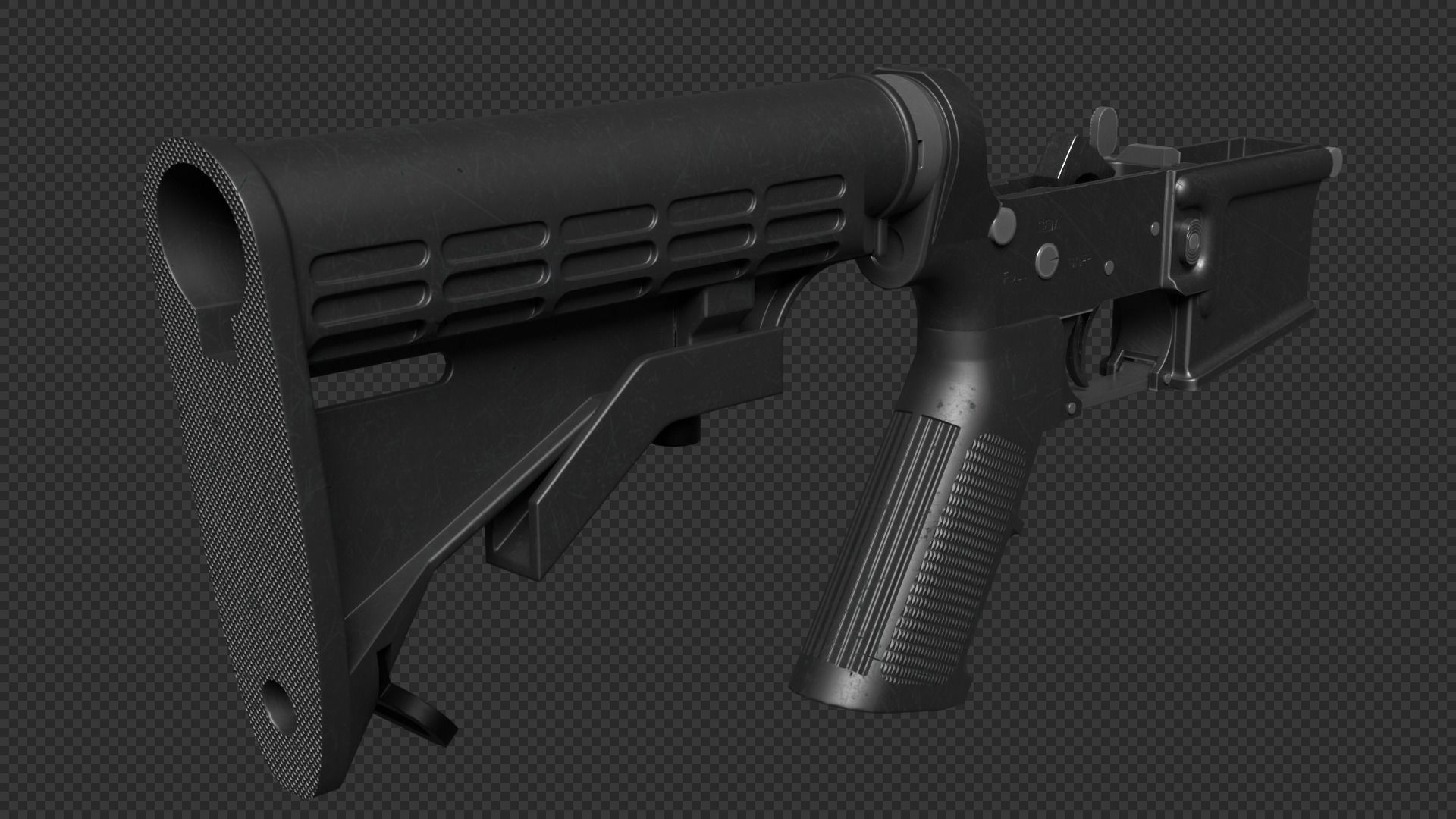 3D model AR-15 Lower Receiver Assembly VR / AR / low-poly | CGTrader