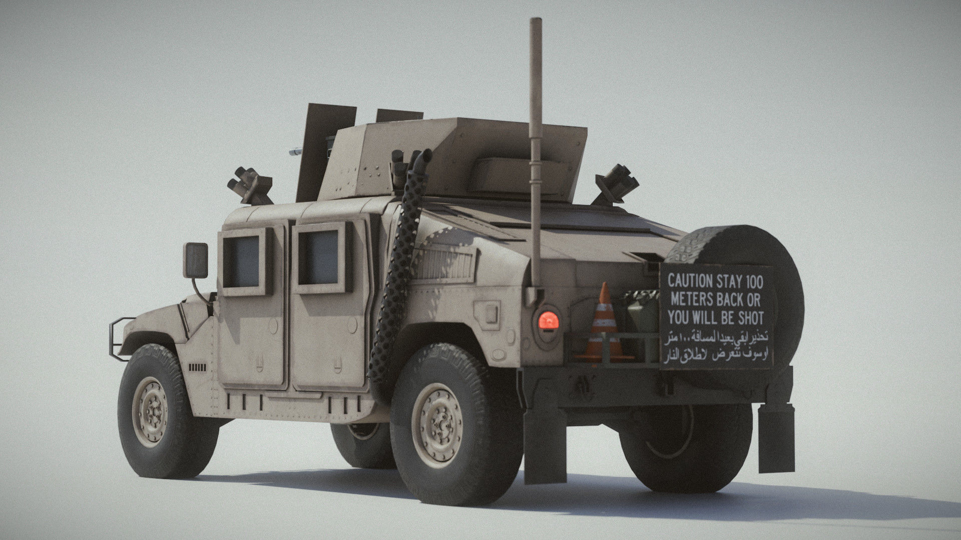 3D model M1114 HMMWV UAH Up-Armoured Humvee VR / AR / low-poly | CGTrader