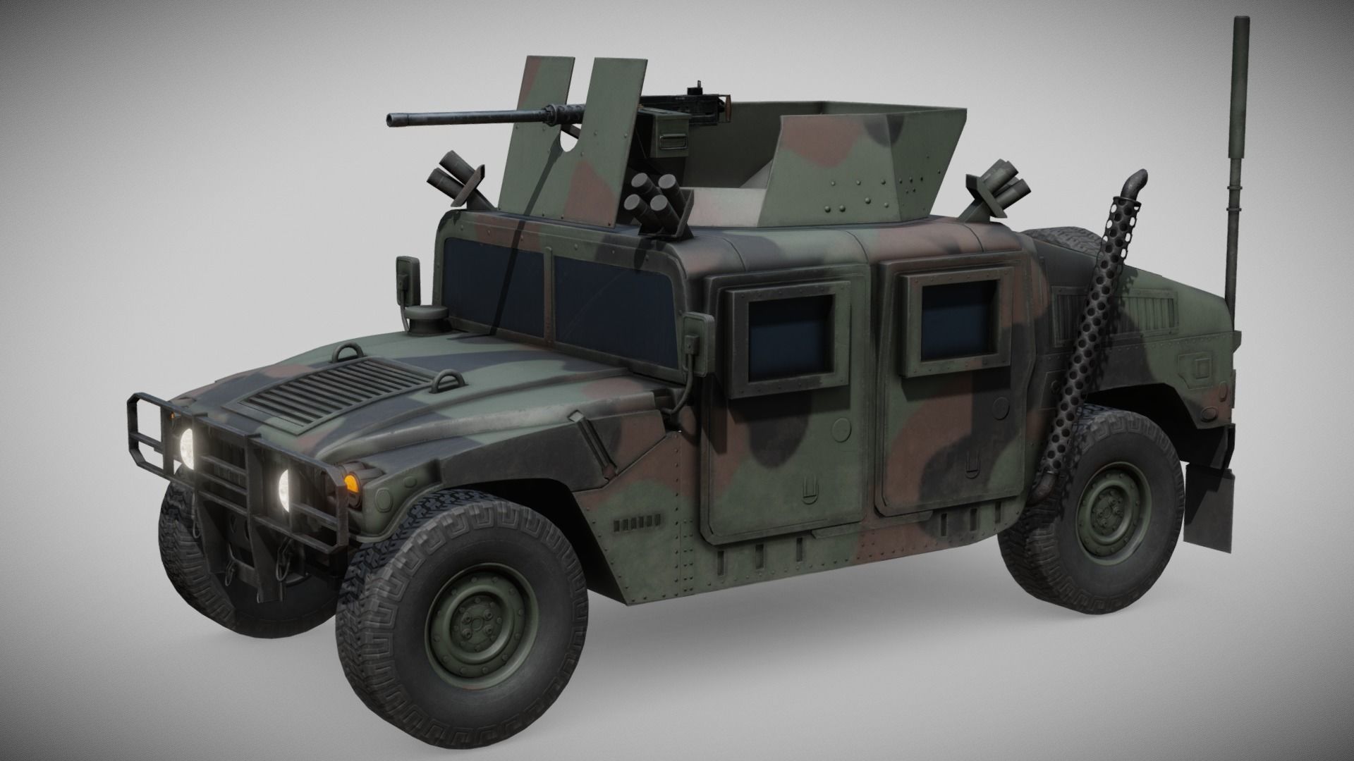 3D model M1114 HMMWV UAH Up-Armoured Humvee VR / AR / low-poly | CGTrader