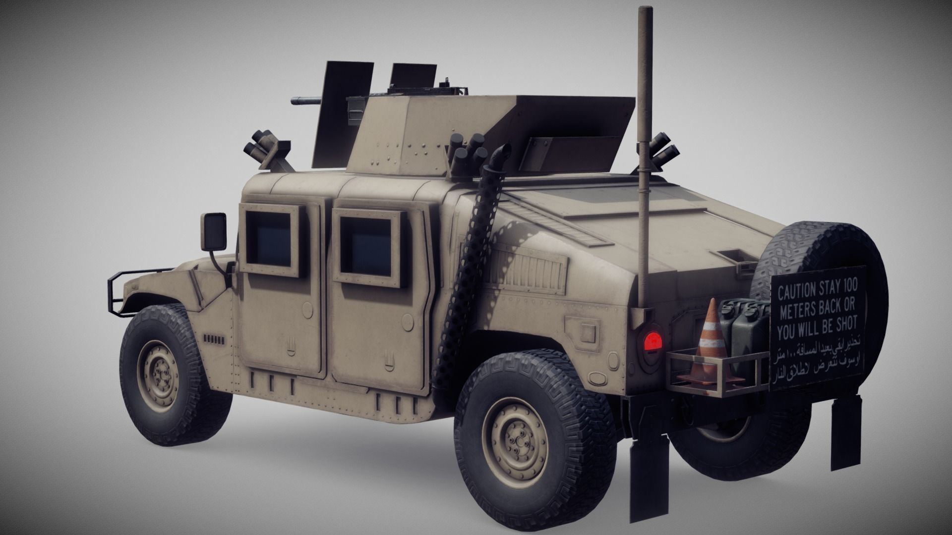 3D model M1114 HMMWV UAH Up-Armoured Humvee VR / AR / low-poly | CGTrader