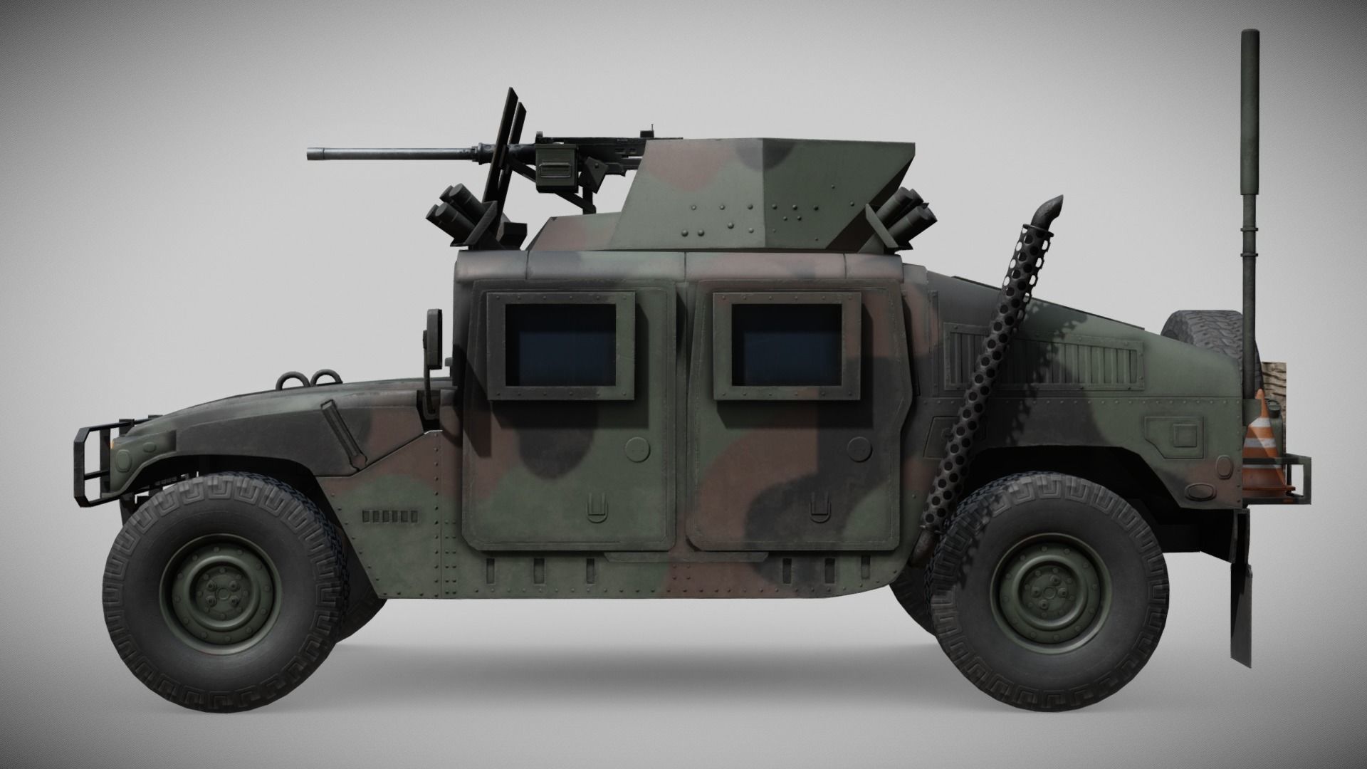 3D model M1114 HMMWV UAH Up-Armoured Humvee VR / AR / low-poly | CGTrader
