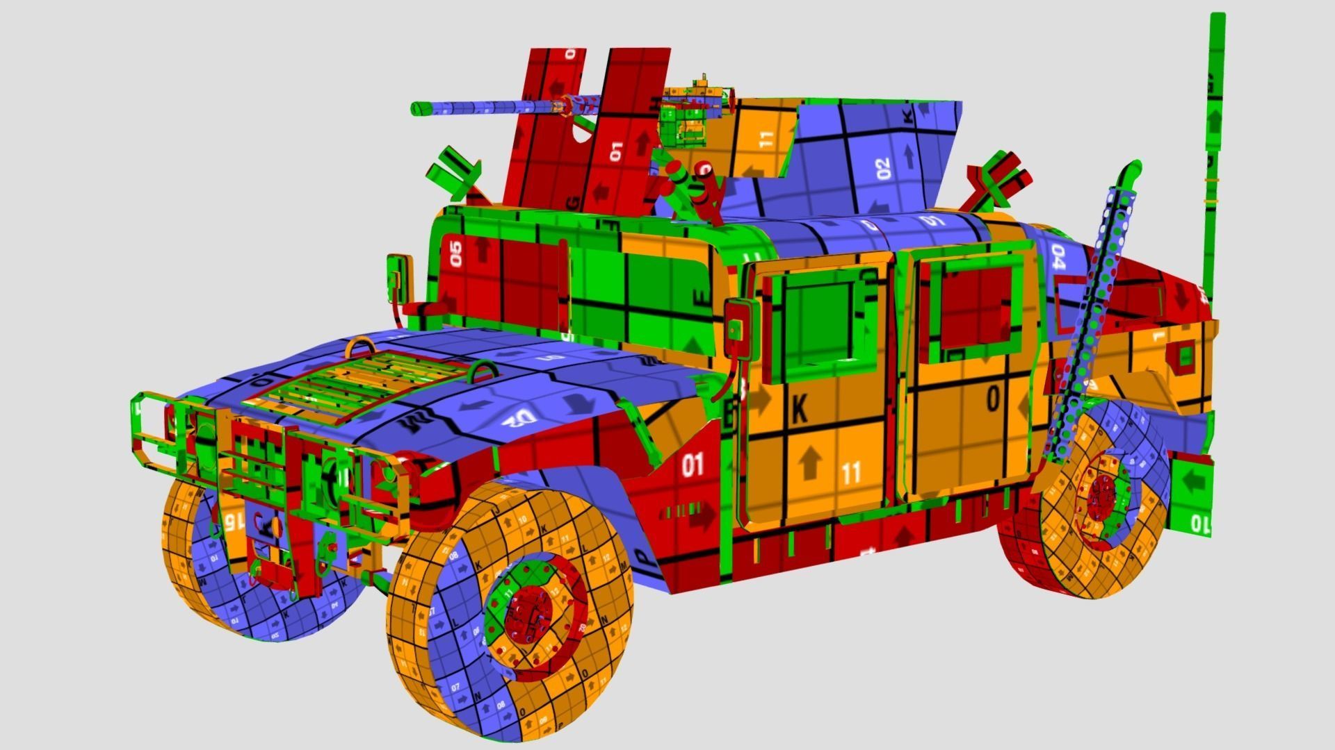 3D model M1114 HMMWV UAH Up-Armoured Humvee VR / AR / low-poly | CGTrader