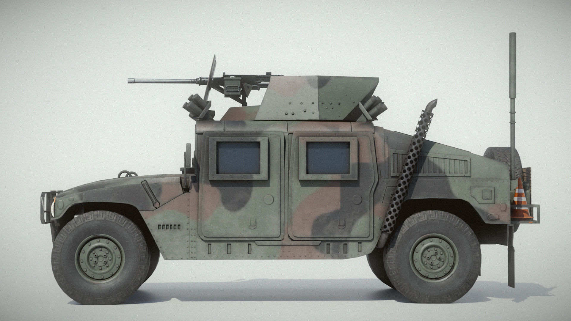 3D model M1114 HMMWV UAH Up-Armoured Humvee VR / AR / low-poly | CGTrader