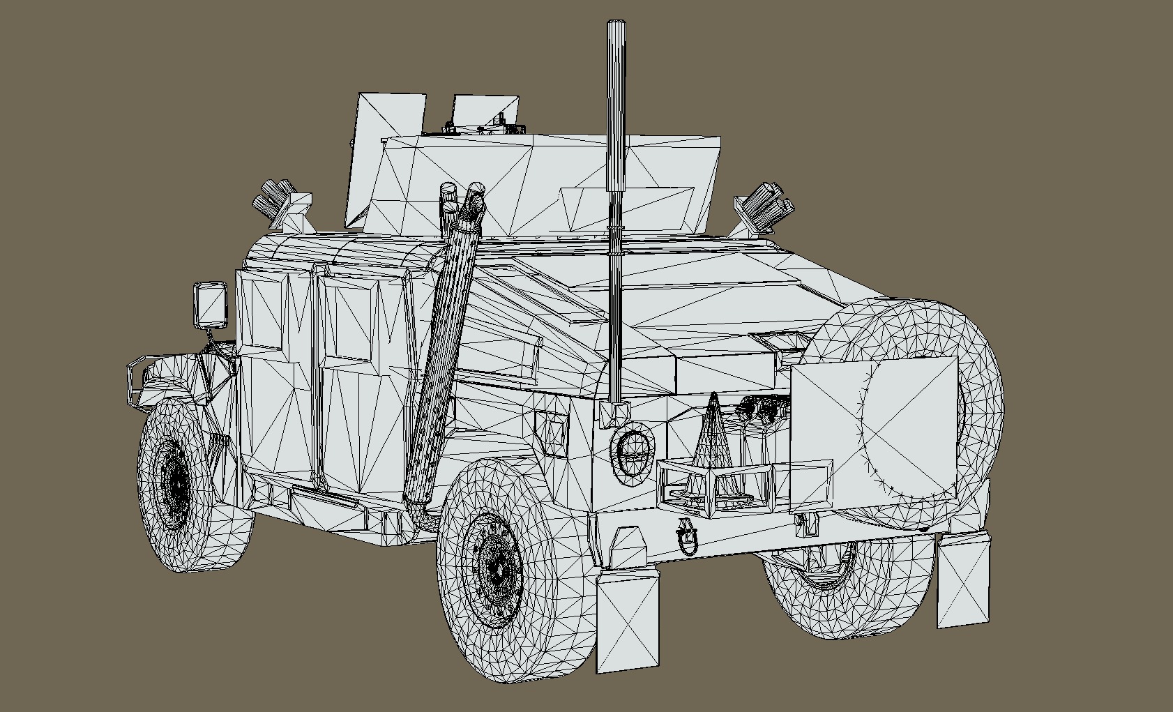 3D model M1114 HMMWV UAH Up-Armoured Humvee VR / AR / low-poly | CGTrader
