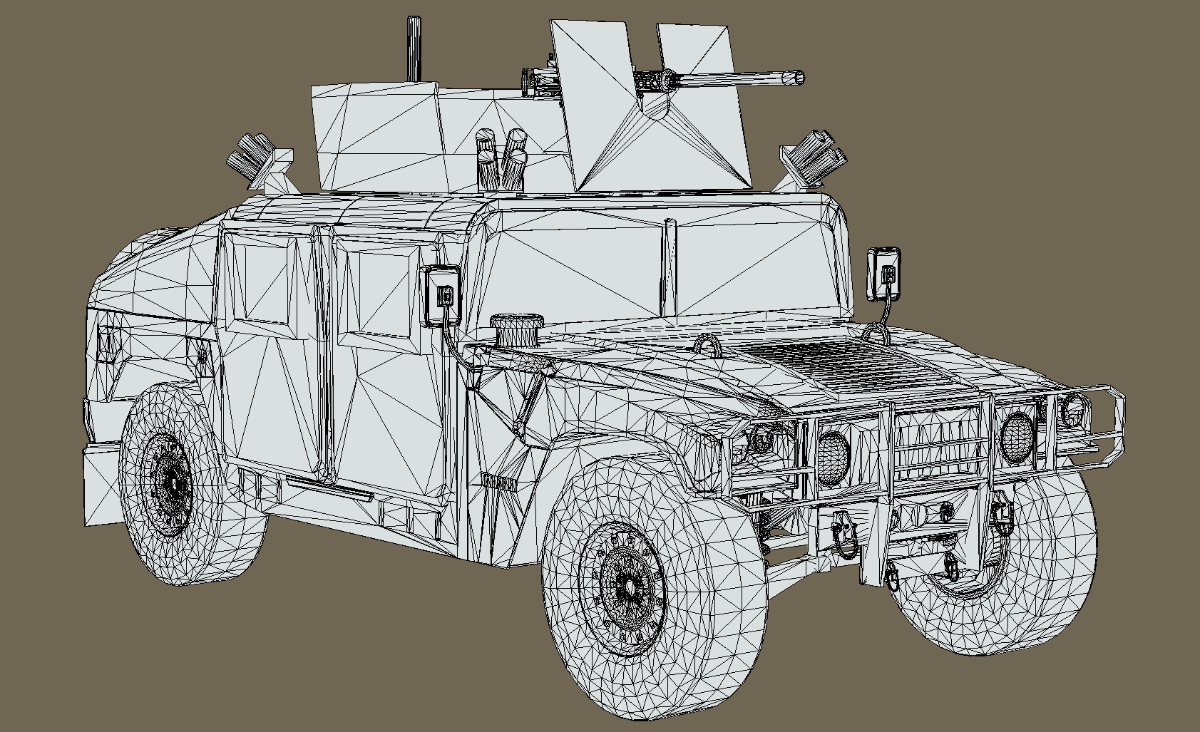 3D model M1114 HMMWV UAH Up-Armoured Humvee VR / AR / low-poly | CGTrader