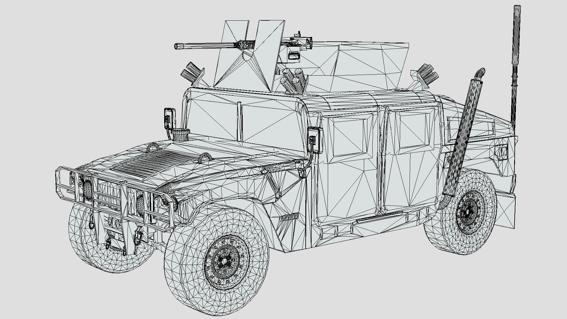 3D model M1114 HMMWV UAH Up-Armoured Humvee VR / AR / low-poly | CGTrader