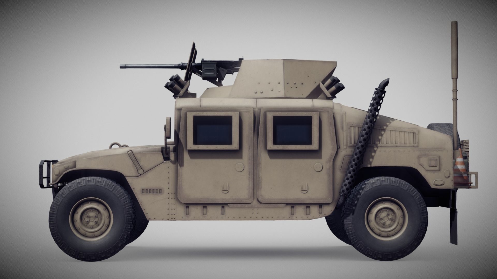 3D model M1114 HMMWV UAH Up-Armoured Humvee VR / AR / low-poly | CGTrader