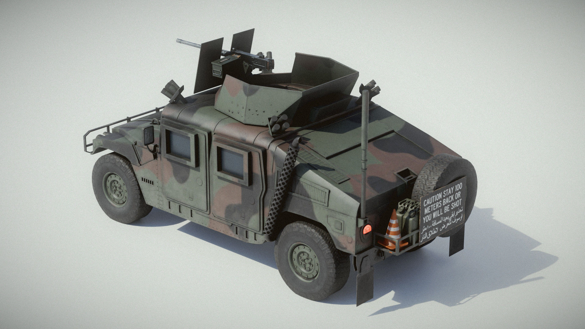 3D model M1114 HMMWV UAH Up-Armoured Humvee VR / AR / low-poly | CGTrader