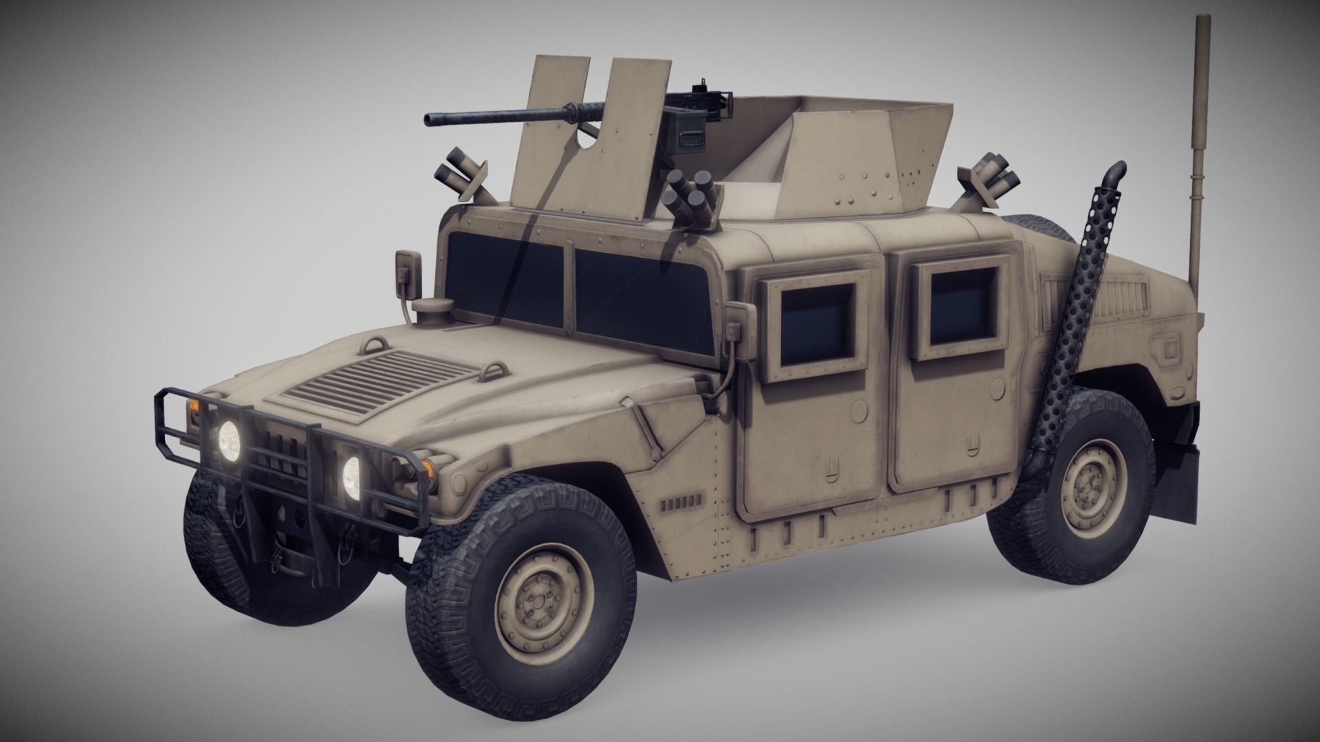 3D model M1114 HMMWV UAH Up-Armoured Humvee VR / AR / low-poly | CGTrader