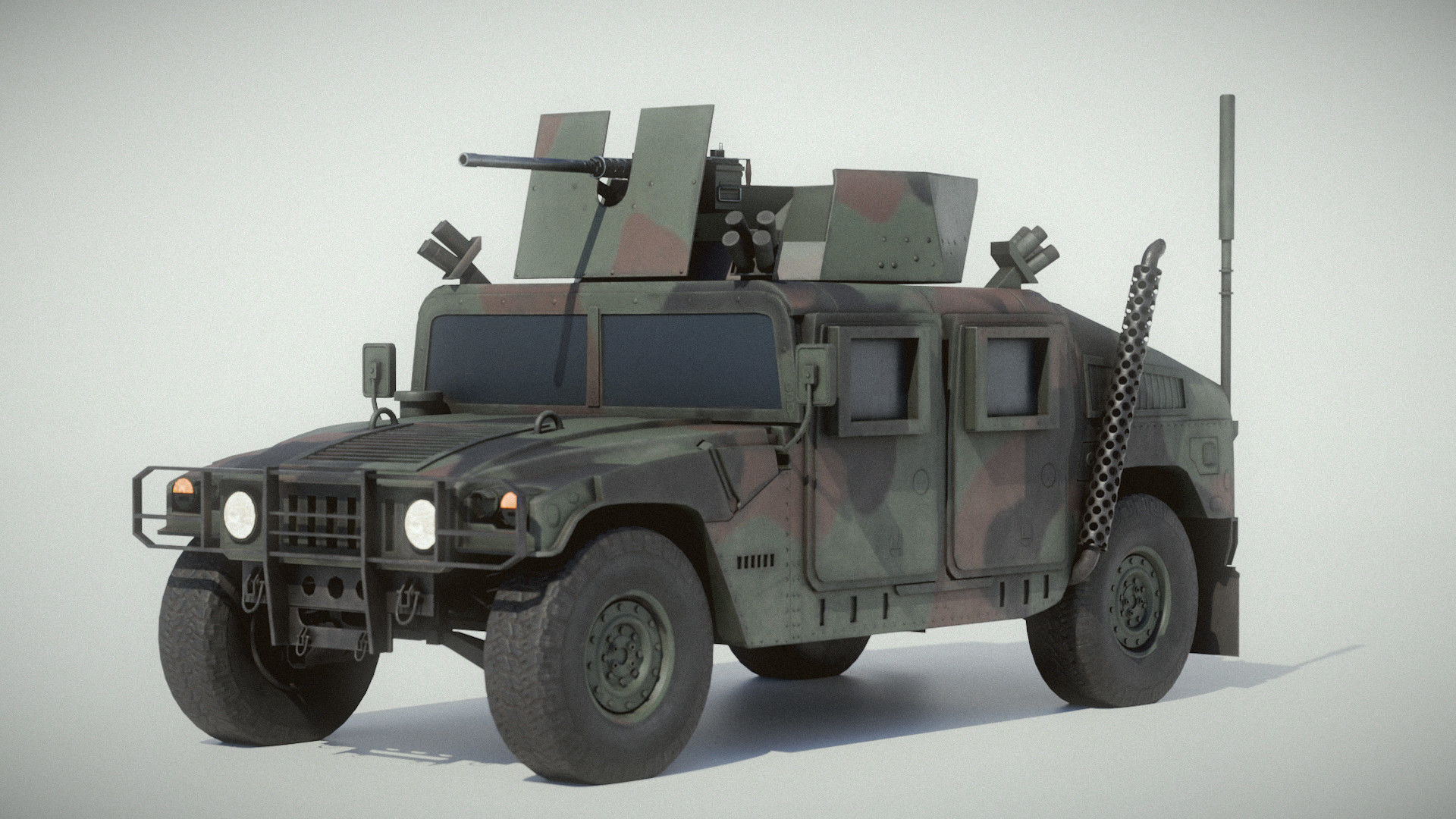 3D model M1114 HMMWV UAH Up-Armoured Humvee VR / AR / low-poly | CGTrader