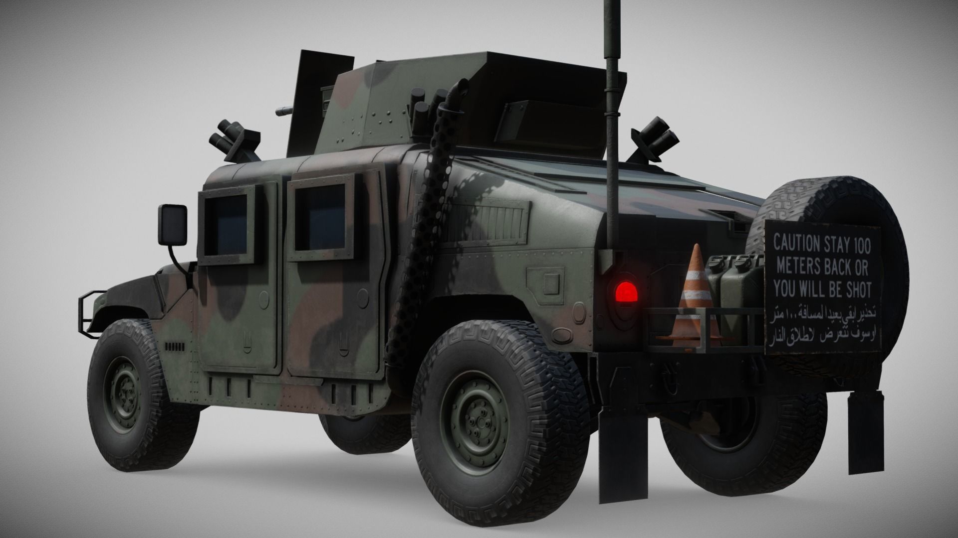 3D model M1114 HMMWV UAH Up-Armoured Humvee VR / AR / low-poly | CGTrader