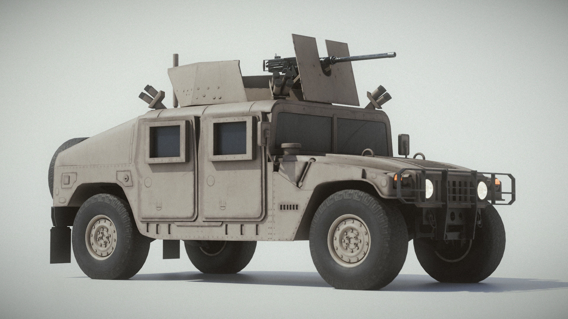 3D model M1114 HMMWV UAH Up-Armoured Humvee VR / AR / low-poly | CGTrader