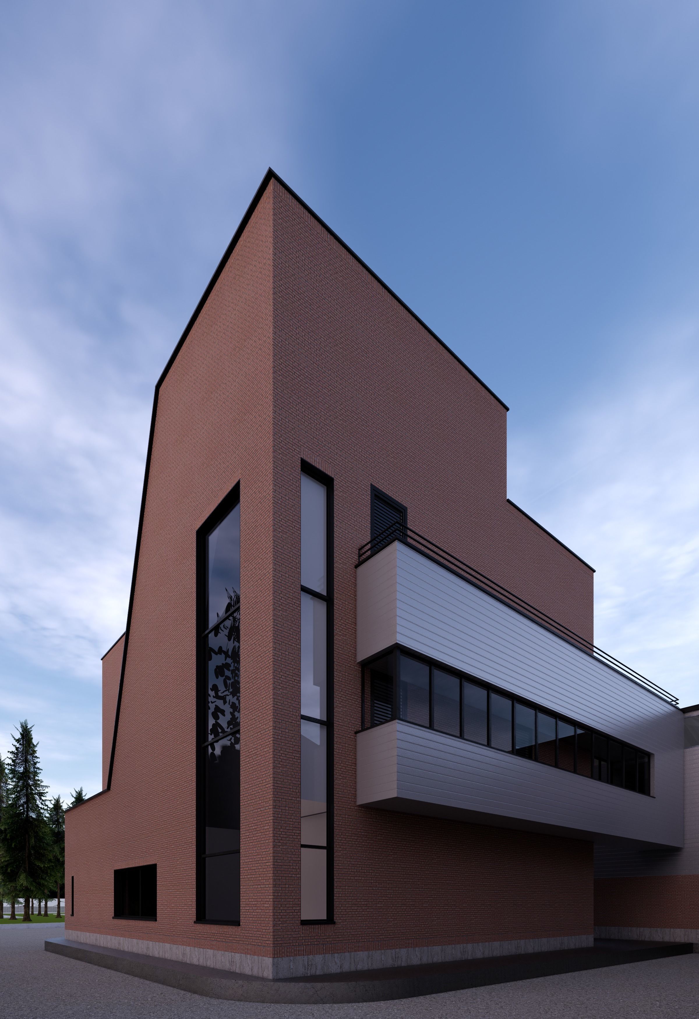 3D model Factory and administration Building VR / AR / low-poly | CGTrader