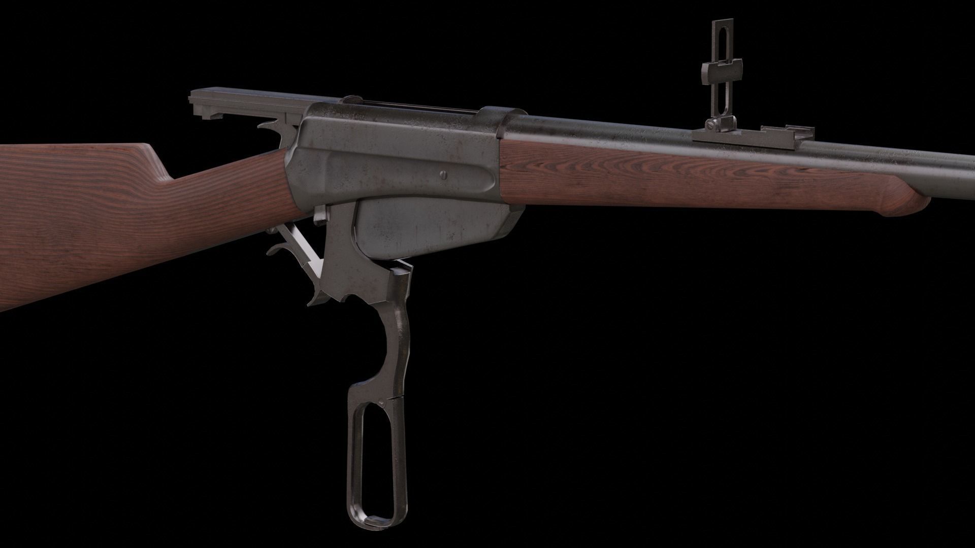 3D model Winchester 1895 Lowpoly PBR Rifle VR / AR / low-poly | CGTrader