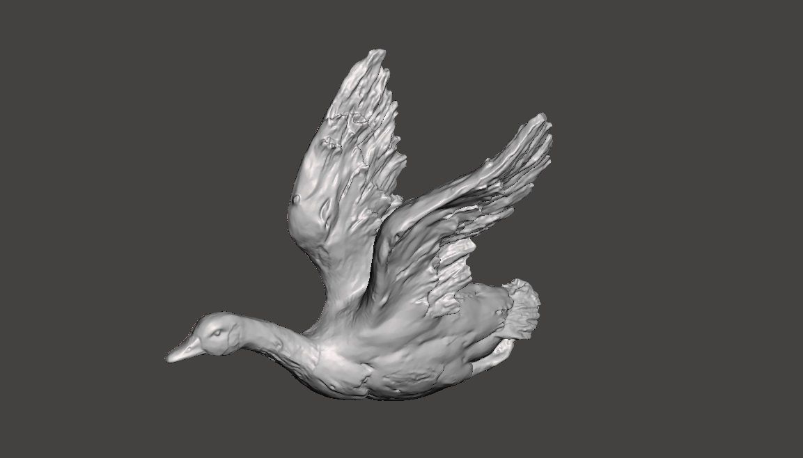 goose in flight 3D model 3D printable | CGTrader