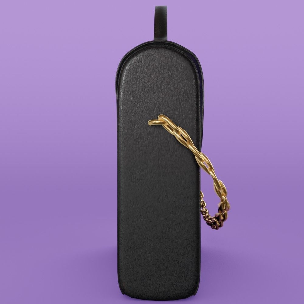 Black leather handbag model free 3D model | CGTrader