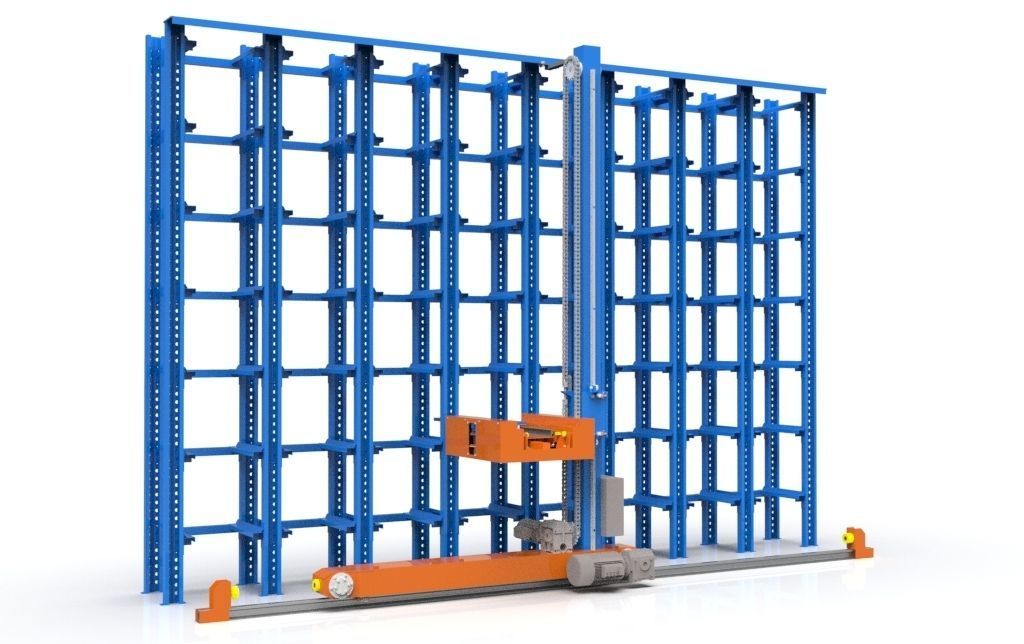 3D designed mini load AS RS rack system 3D model | CGTrader