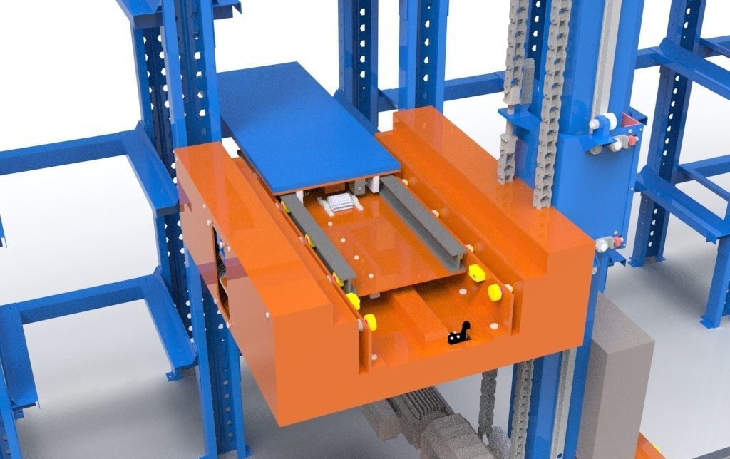 3D designed mini load AS RS rack system 3D model | CGTrader