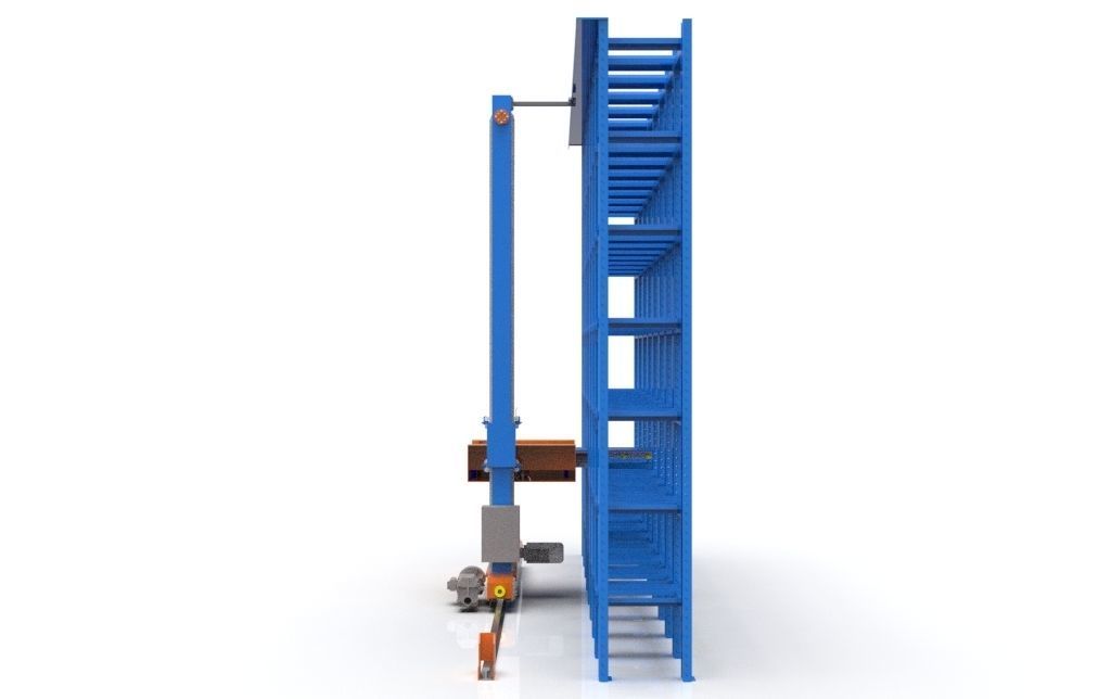 3D designed mini load AS RS rack system 3D model | CGTrader