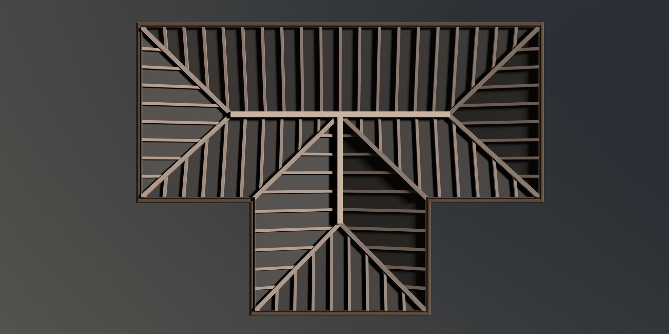 Hip roof with clay tiles 2301 3D model | CGTrader