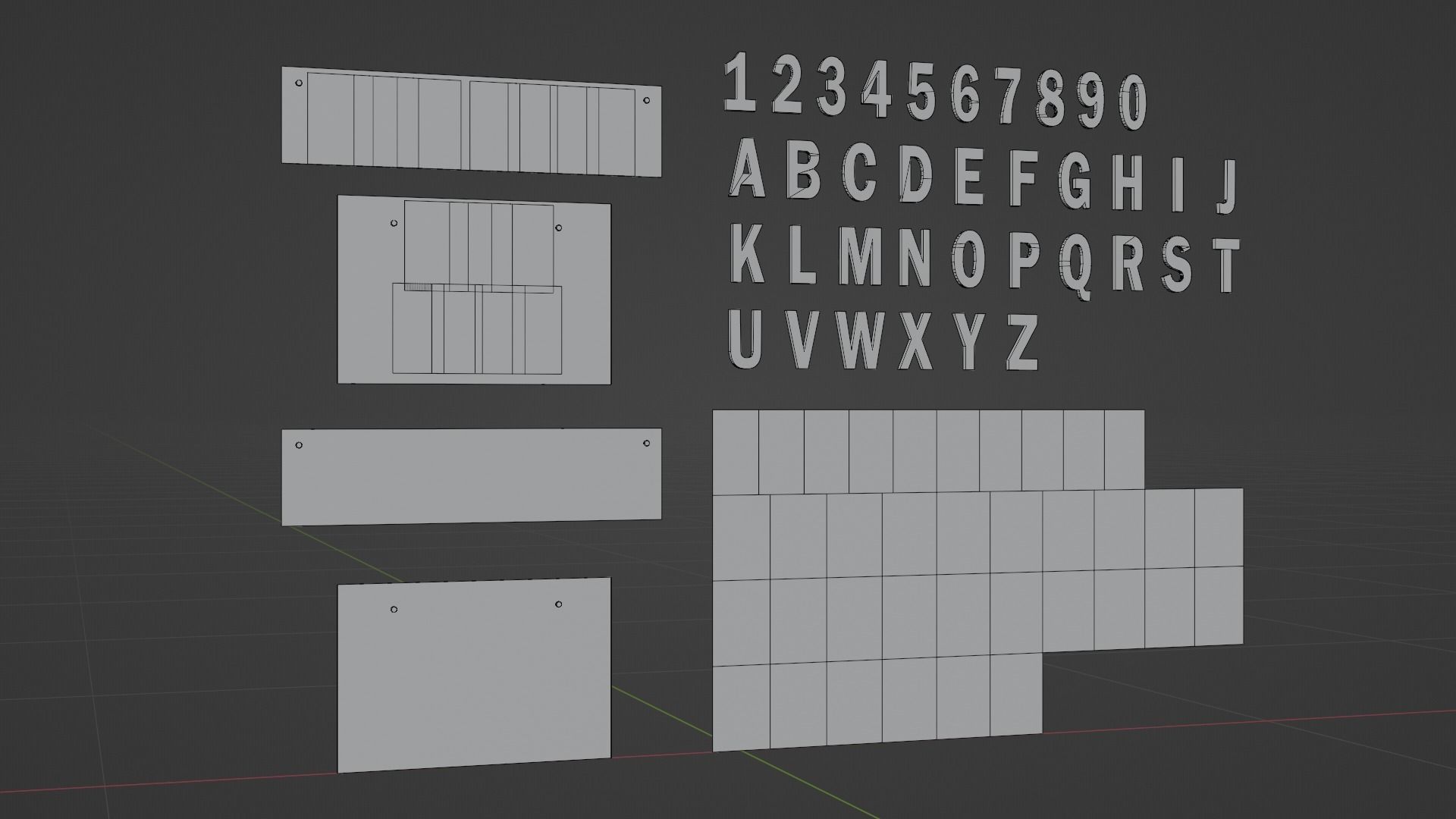 FREE - Alphabet And Number With Car Plate free VR / AR / low-poly 3D ...