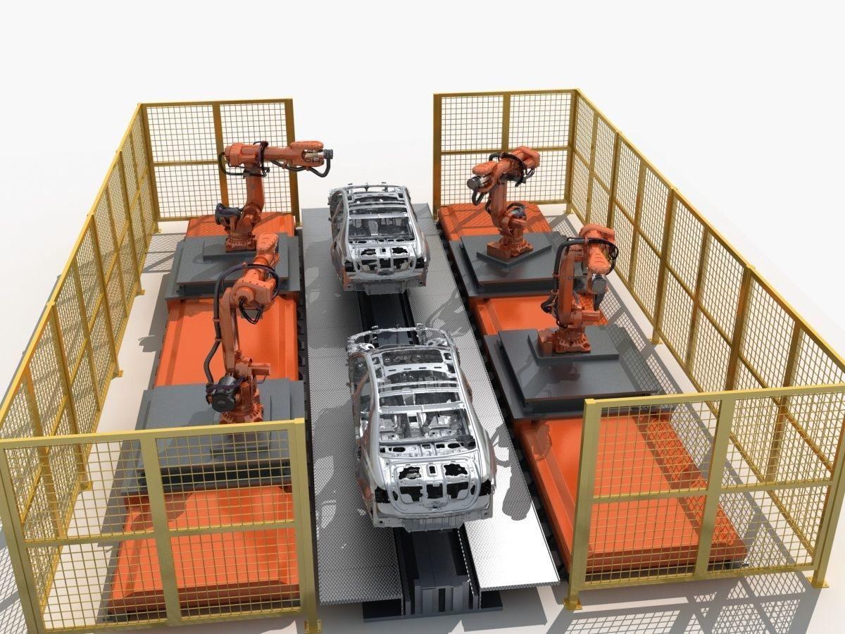 Automobile Assembly Line 3D model | CGTrader