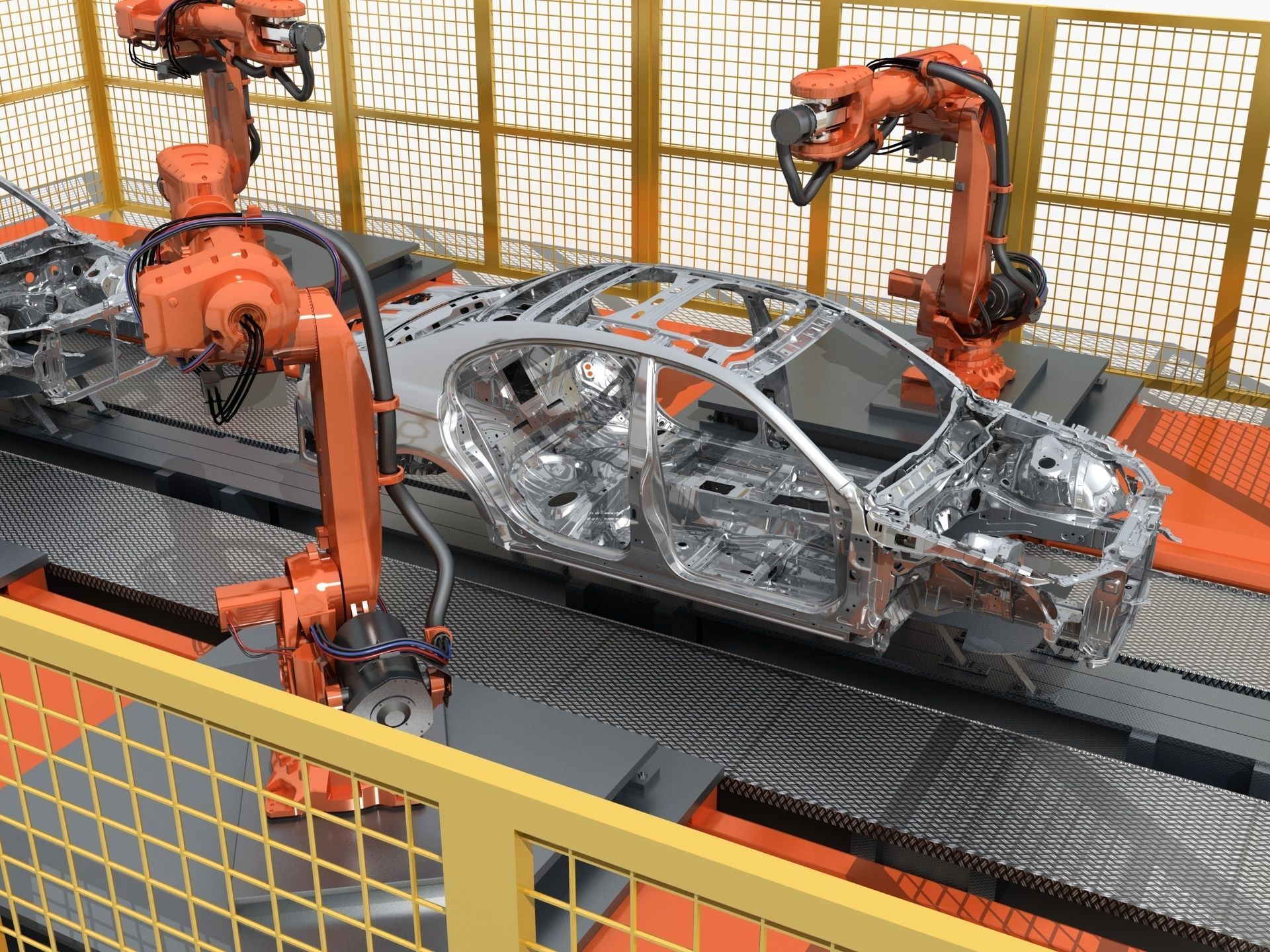 Automobile Assembly Line 3D model | CGTrader