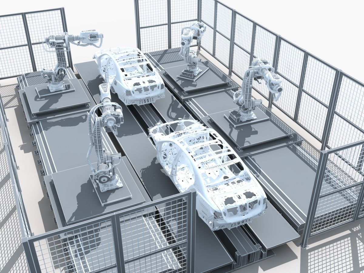 Automobile Assembly Line 3D model | CGTrader