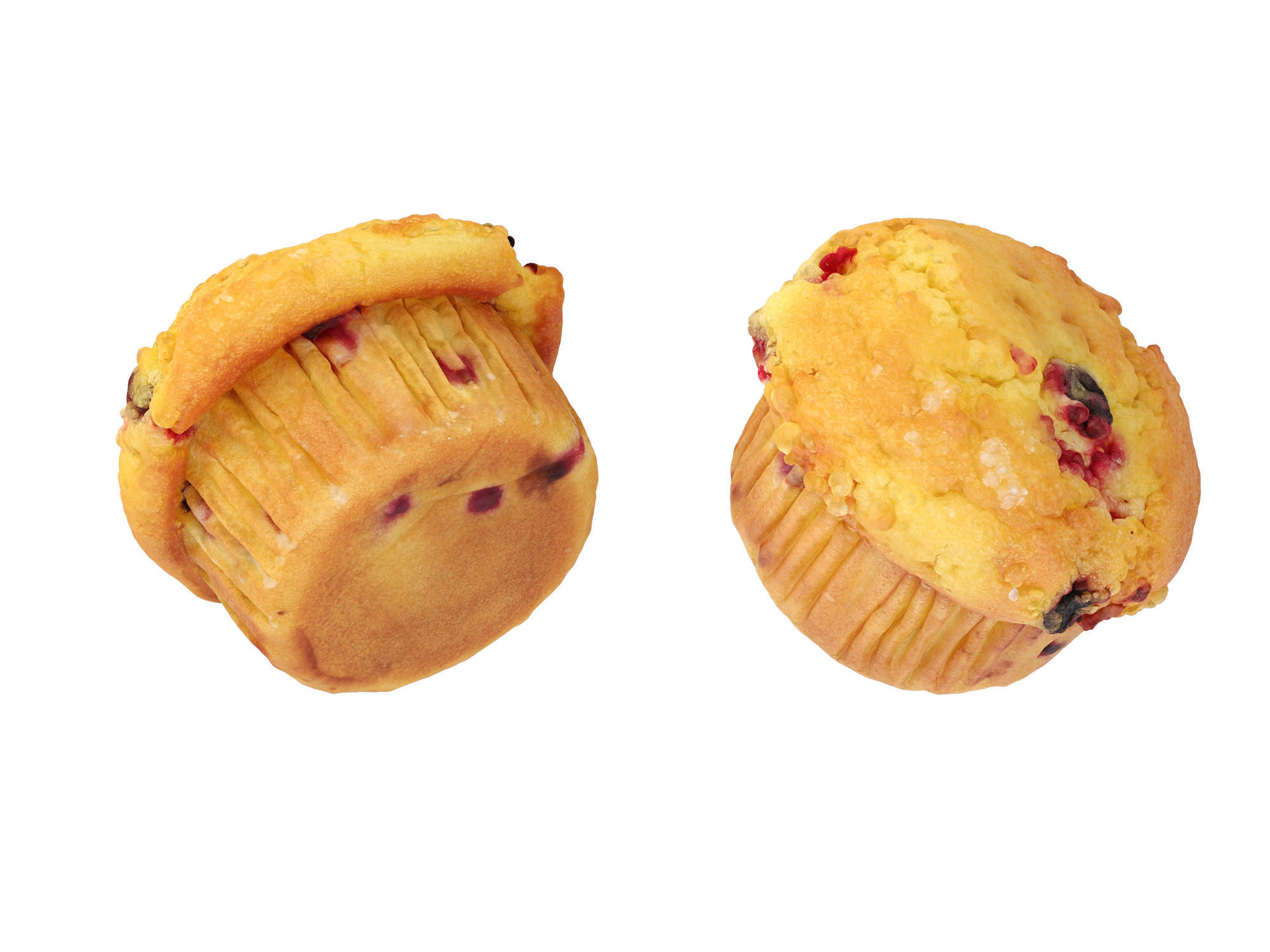 3D model Blueberry Muffins VR / AR / low-poly | CGTrader