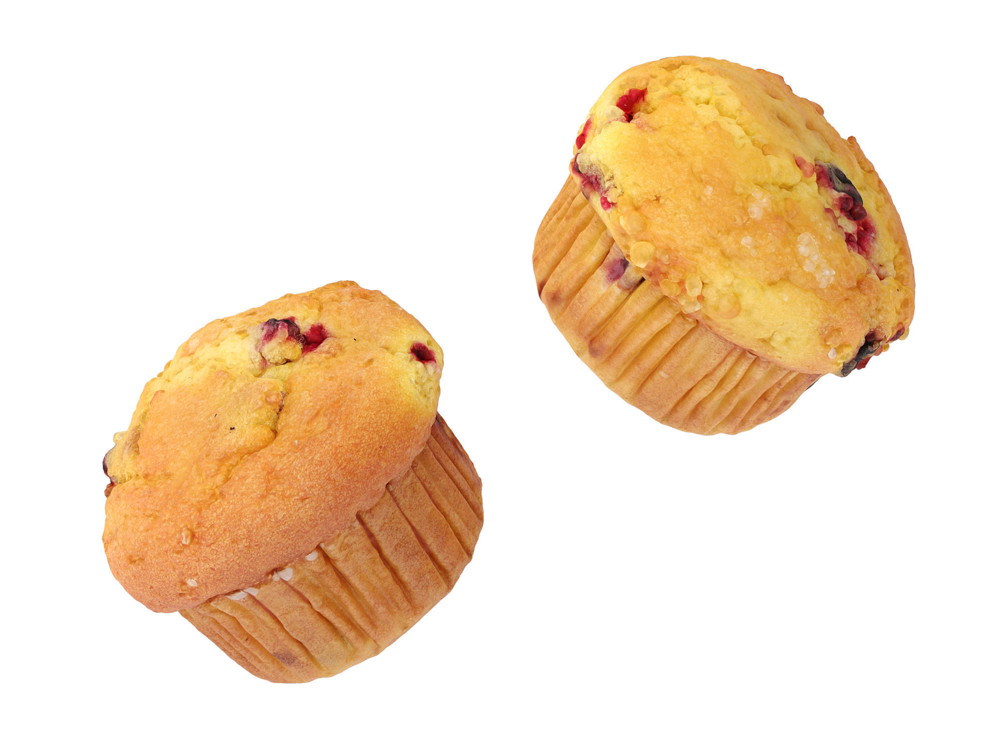 3D model Blueberry Muffins VR / AR / low-poly | CGTrader