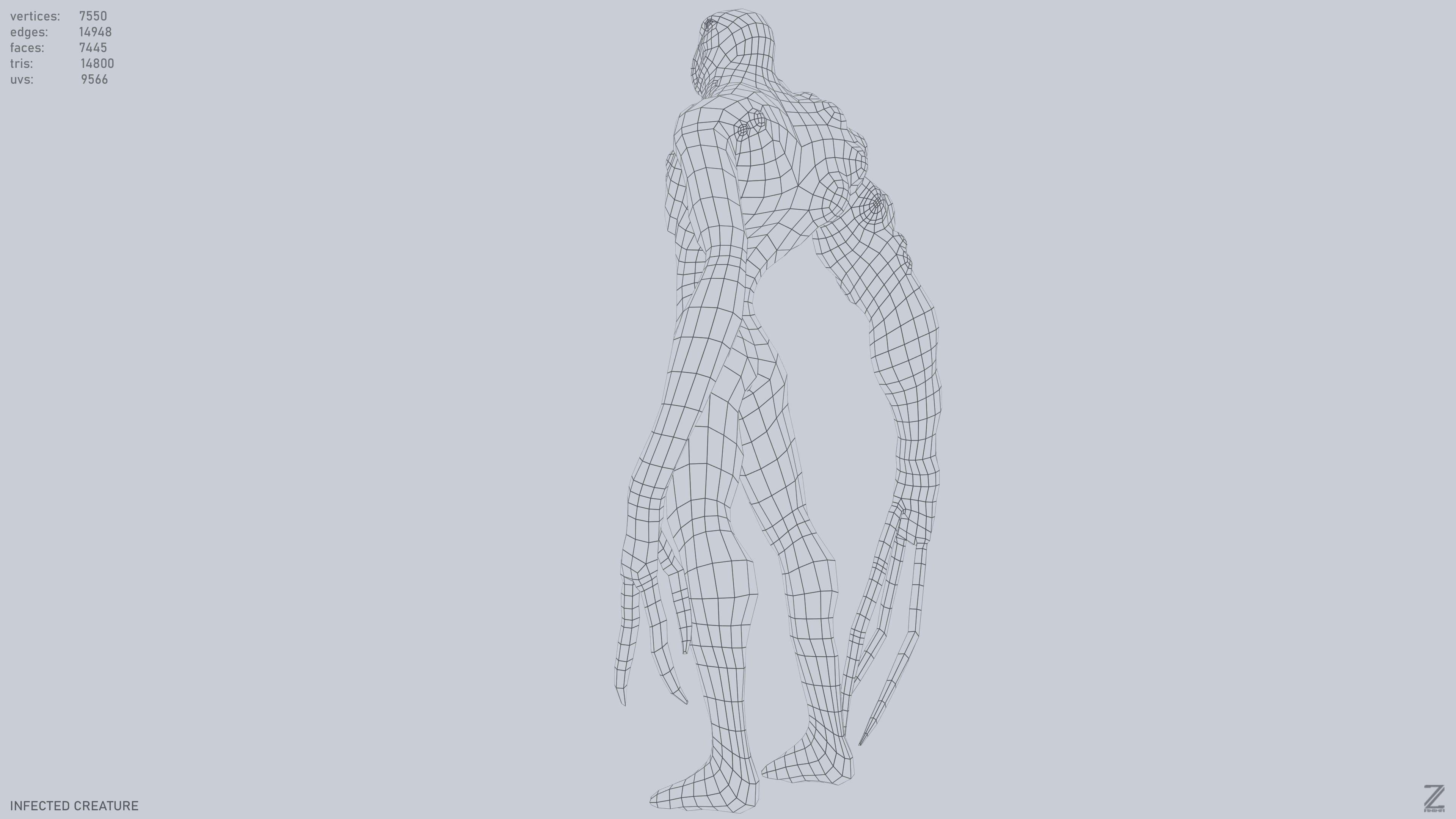 3D model Infected creature VR / AR / low-poly | CGTrader