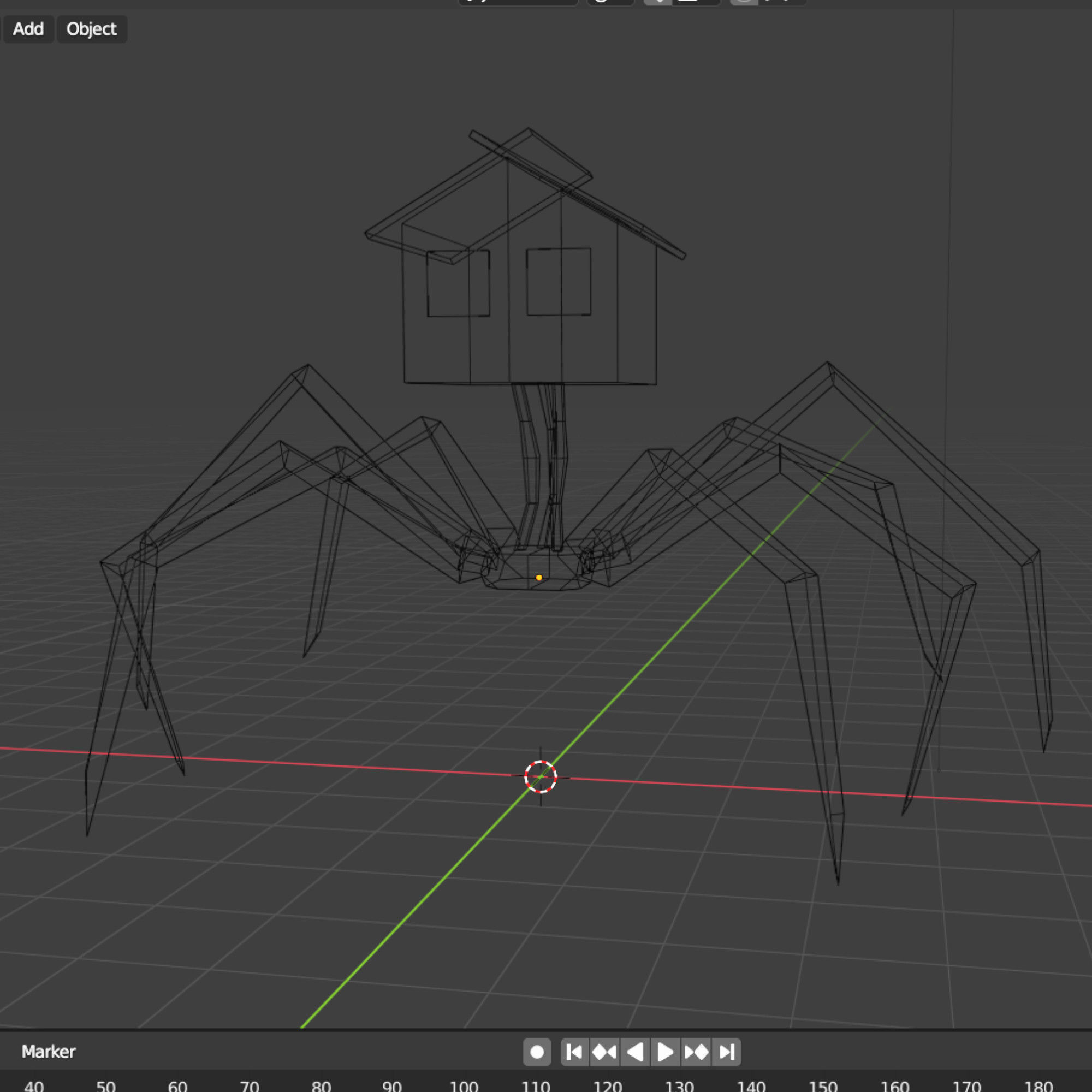 3D model Spider House Head 3D Low-Poly Model Rigged VR / AR / low-poly ...