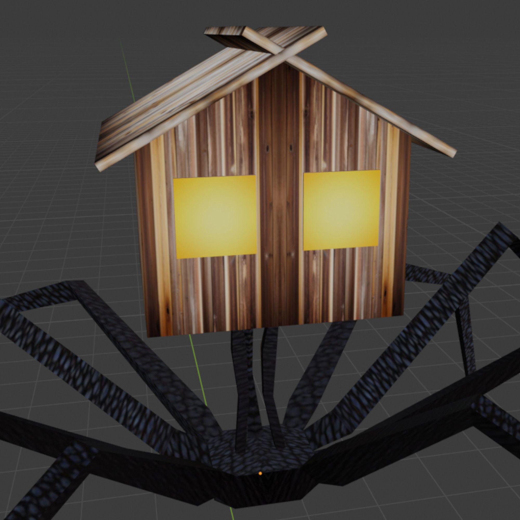 3D model Spider House Head 3D Low-Poly Model Rigged VR / AR / low-poly ...