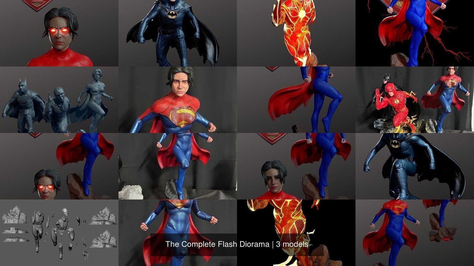 The Complete Flash Diorama 3D Model Collection | CGTrader