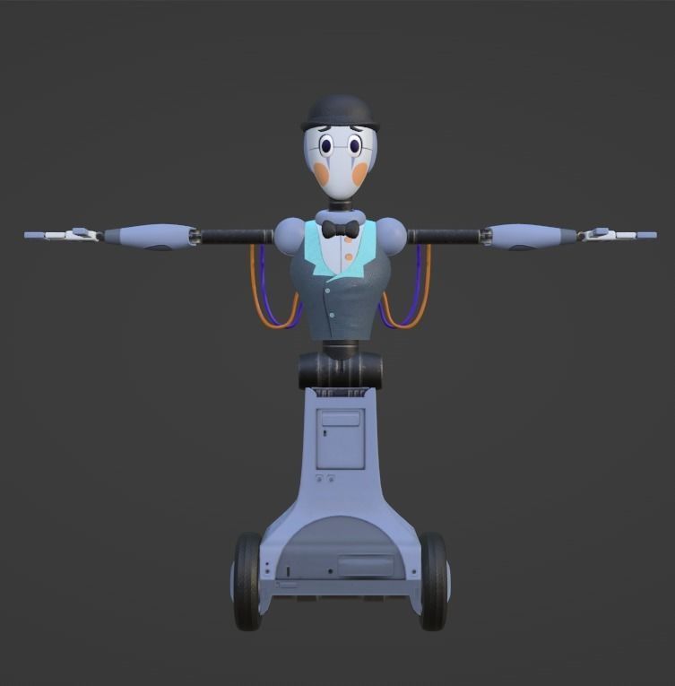 3D model Comedian Bot--FNAF Security Breach VR / AR / low-poly | CGTrader
