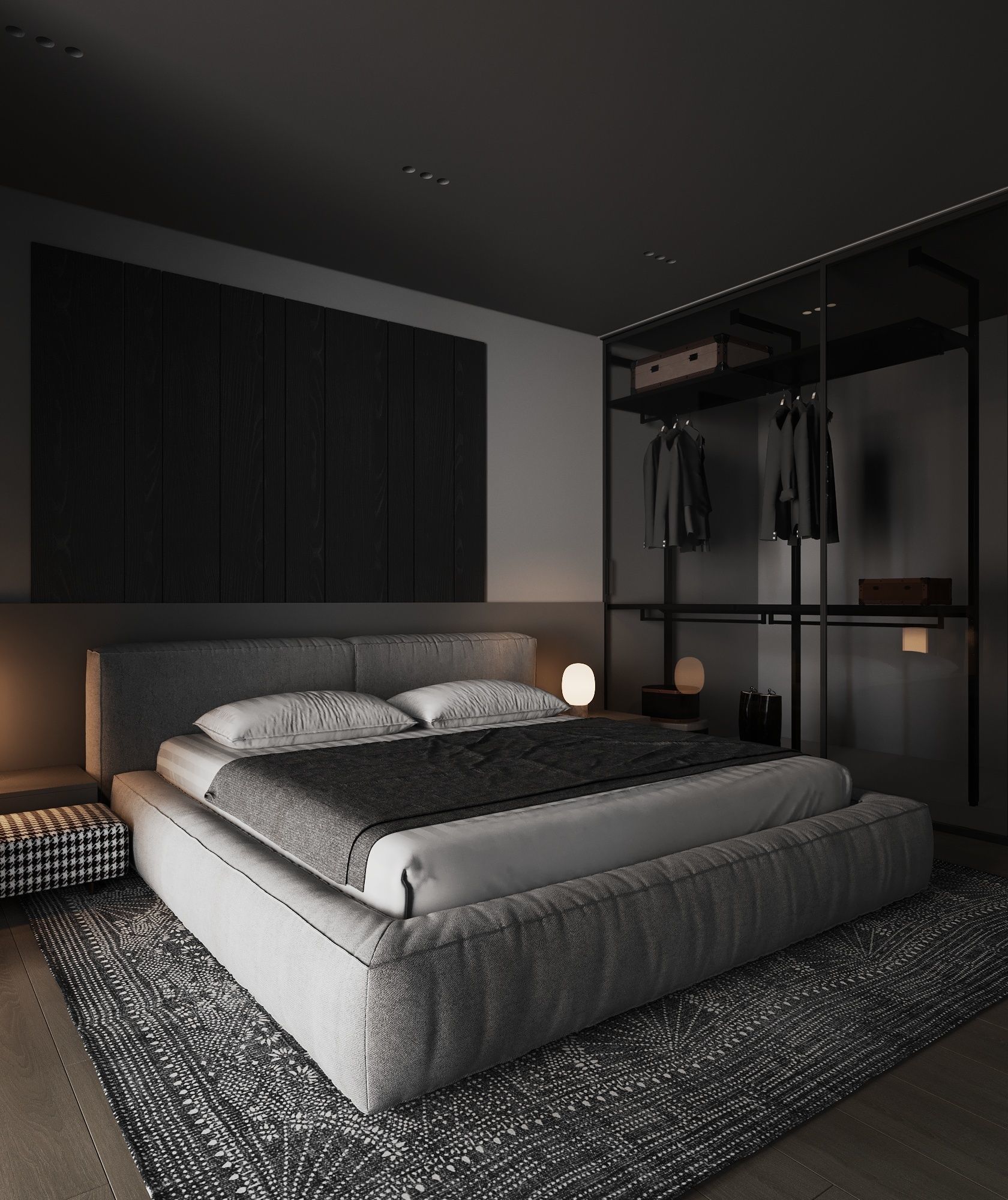 bedroom interior design style minimalism 3D model | CGTrader