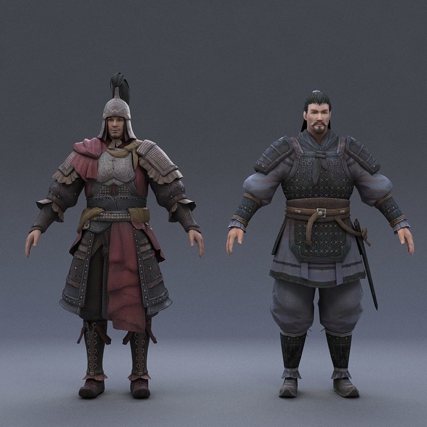 3D model Ancient Asians people VR / AR / low-poly | CGTrader