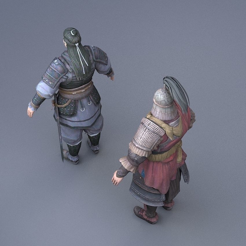 3D model Ancient Asians people VR / AR / low-poly | CGTrader