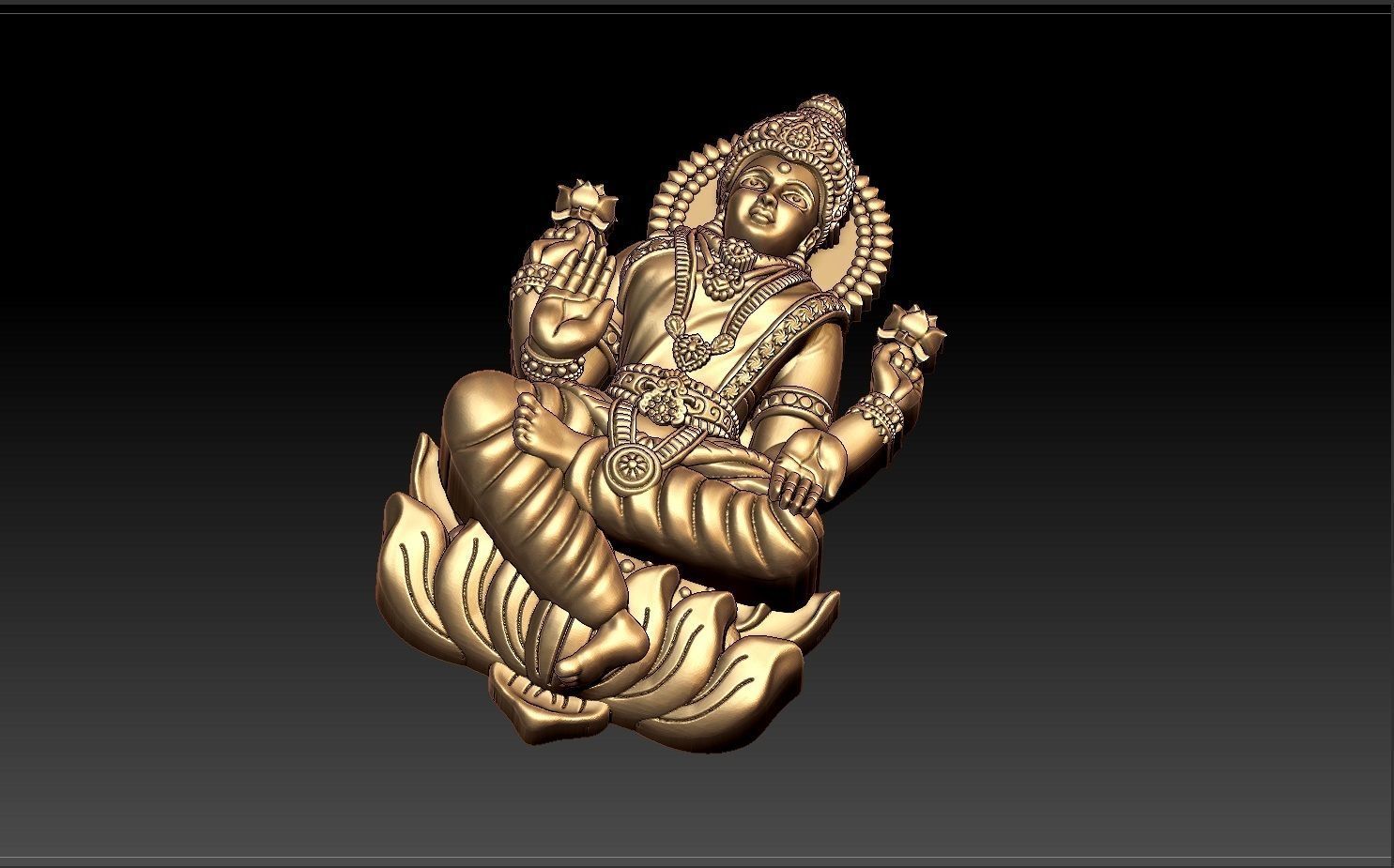 lakshmi devi pendent 3D model 3D printable | CGTrader