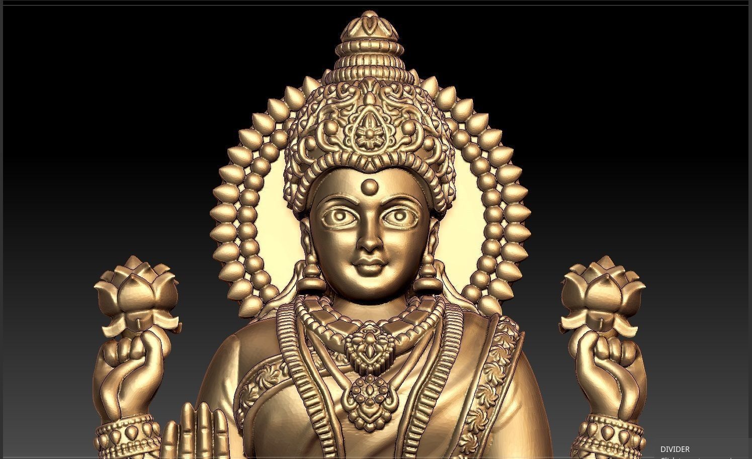 lakshmi devi pendent 3D model 3D printable | CGTrader