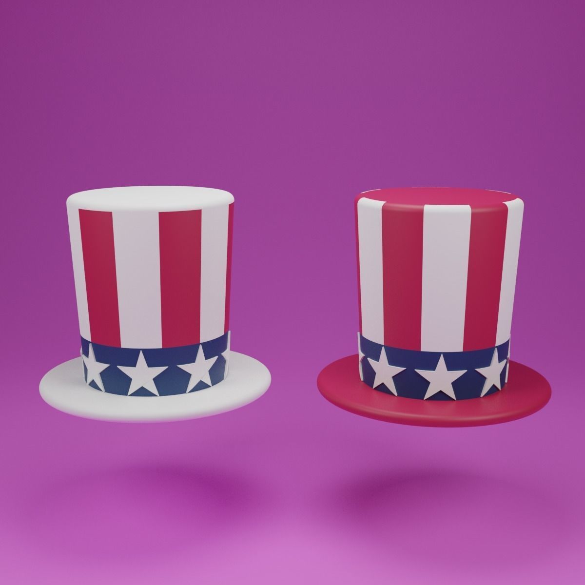 3D model Cartoon Uncle Sam Top Hat VR / AR / low-poly | CGTrader