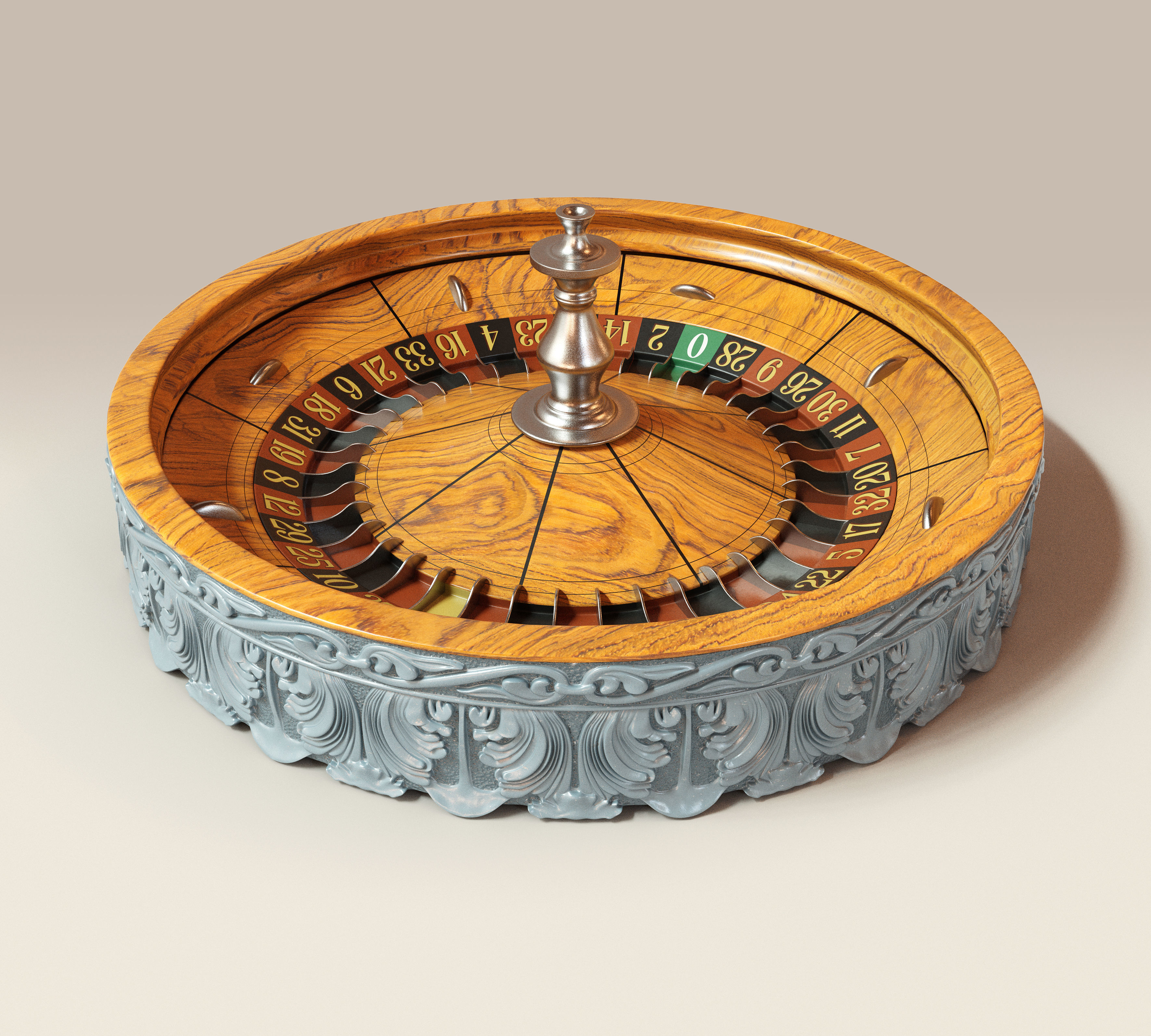 Vintage Roulette Wheel 3D model | CGTrader
