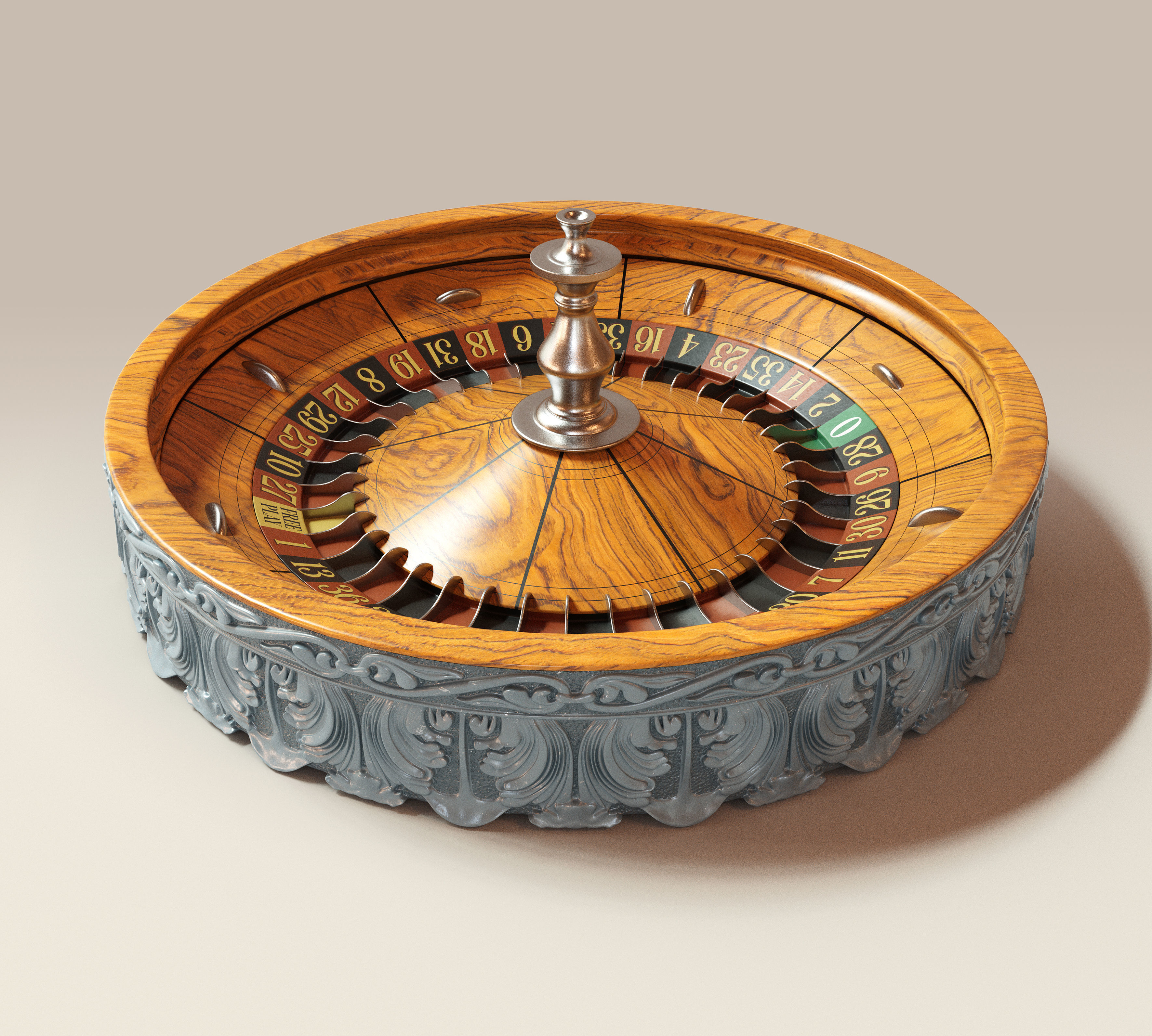 Vintage Roulette Wheel 3D model | CGTrader
