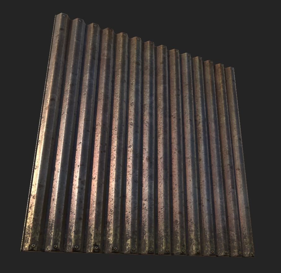 3D model Steelworks MetalRoof Wall VR / AR / low-poly | CGTrader