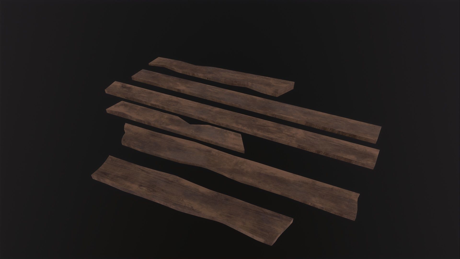 3D model Wooden planks 3D Model VR / AR / low-poly | CGTrader