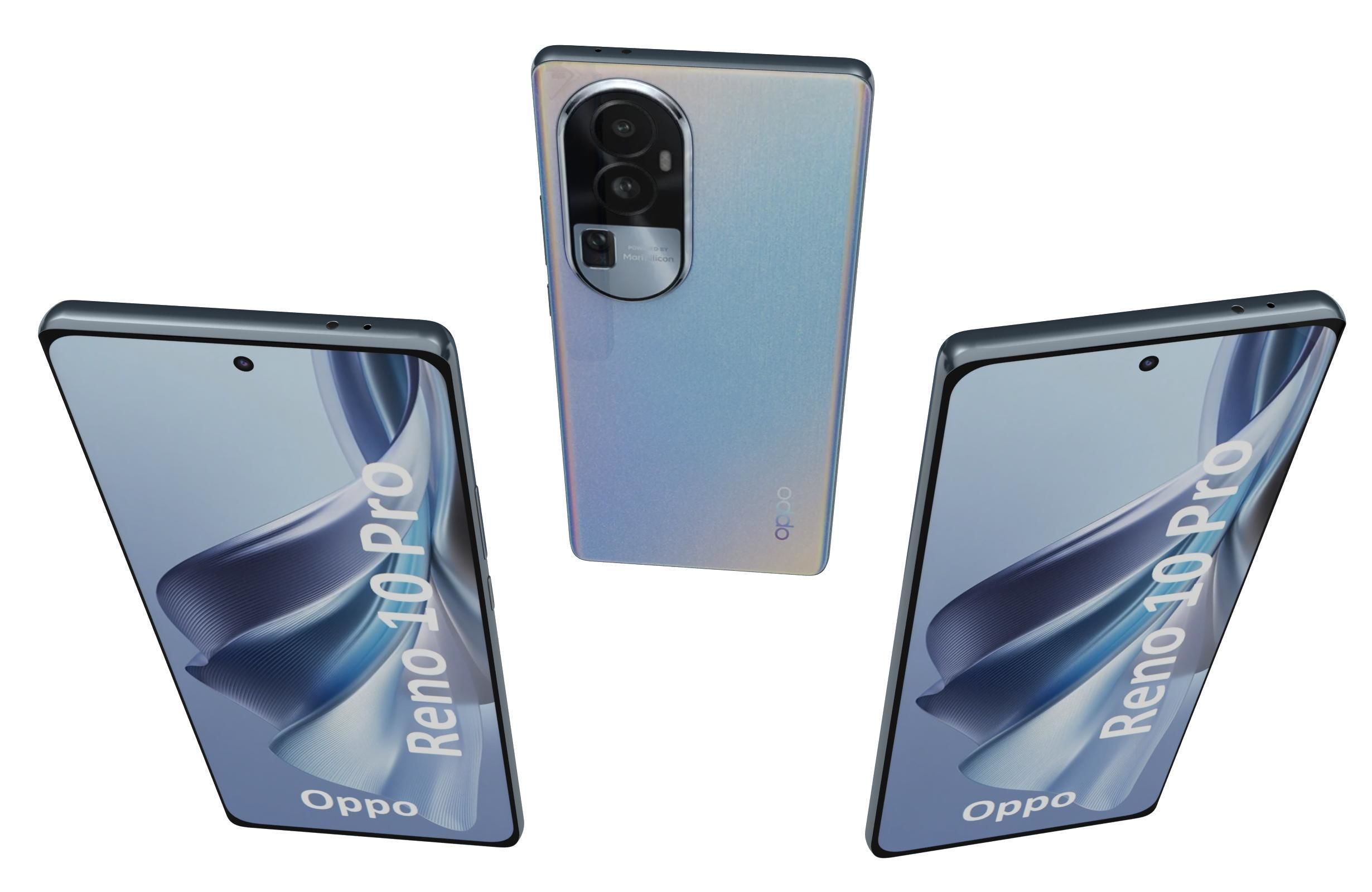 3D model Oppo Reno 10 Pro Blue VR / AR / low-poly | CGTrader