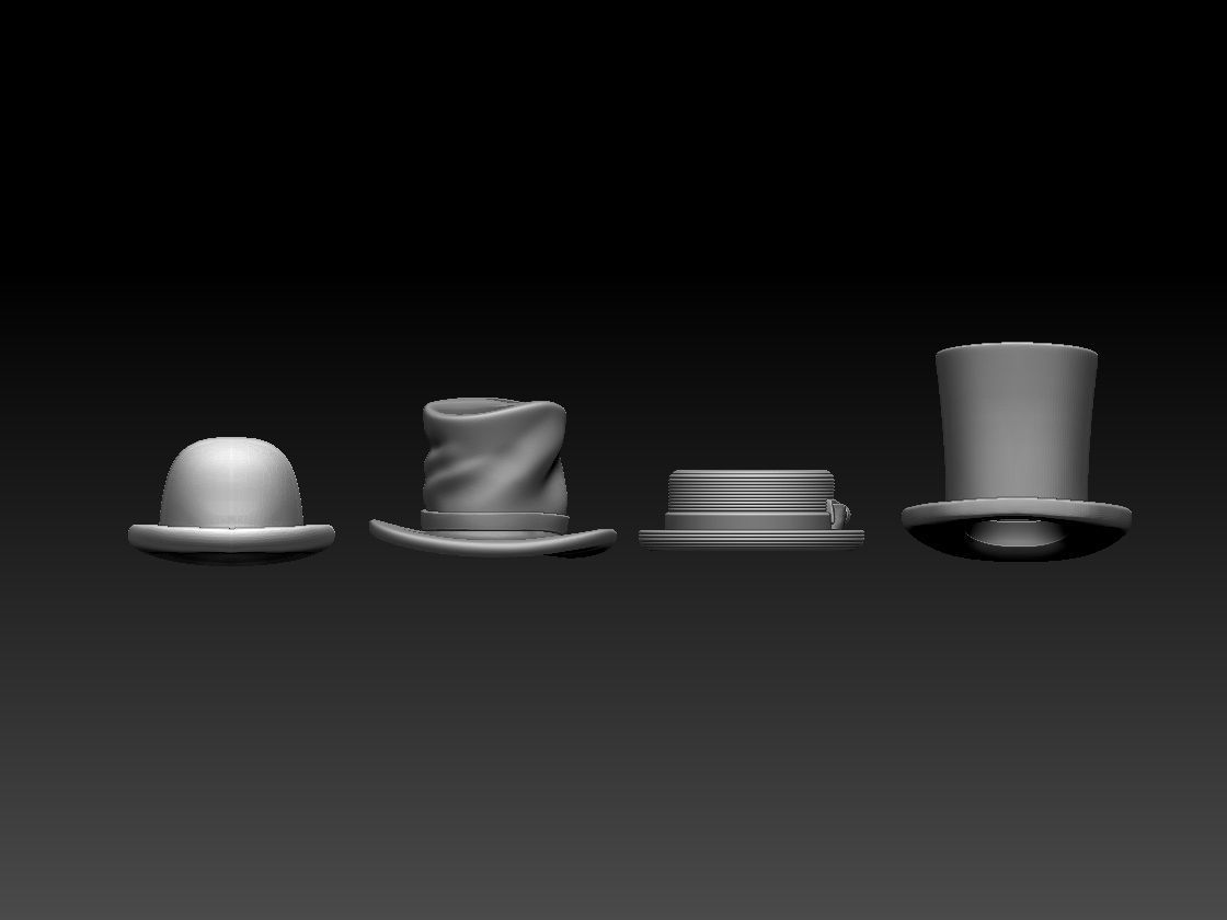 hats for GENTLEMAN 3D model 3D printable | CGTrader