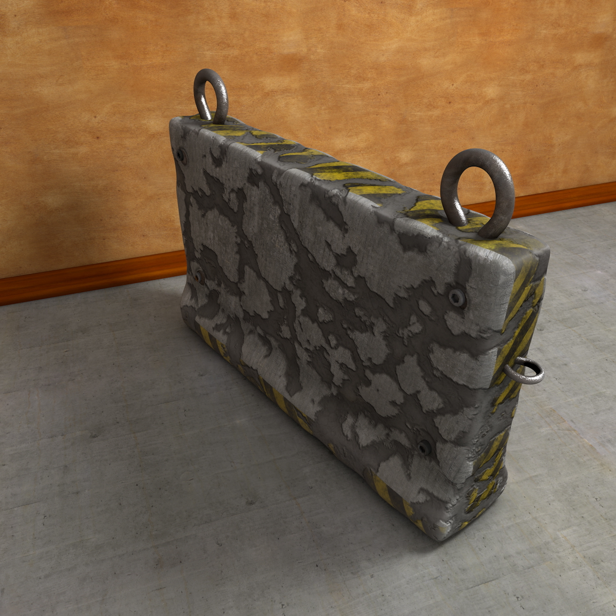 Damaged Road Block 3D model | CGTrader