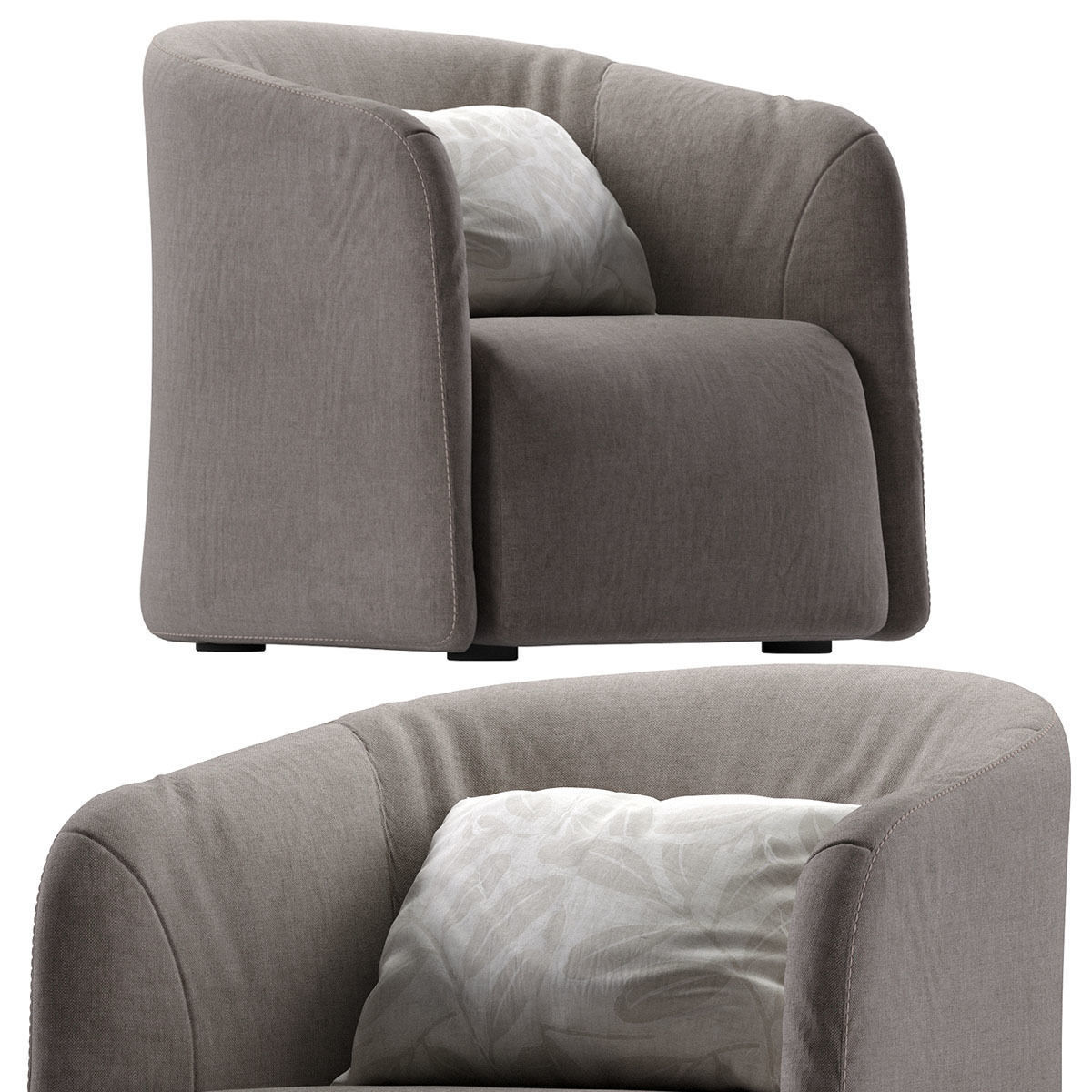 Logos Armchair By Natuzzi 3D model | CGTrader