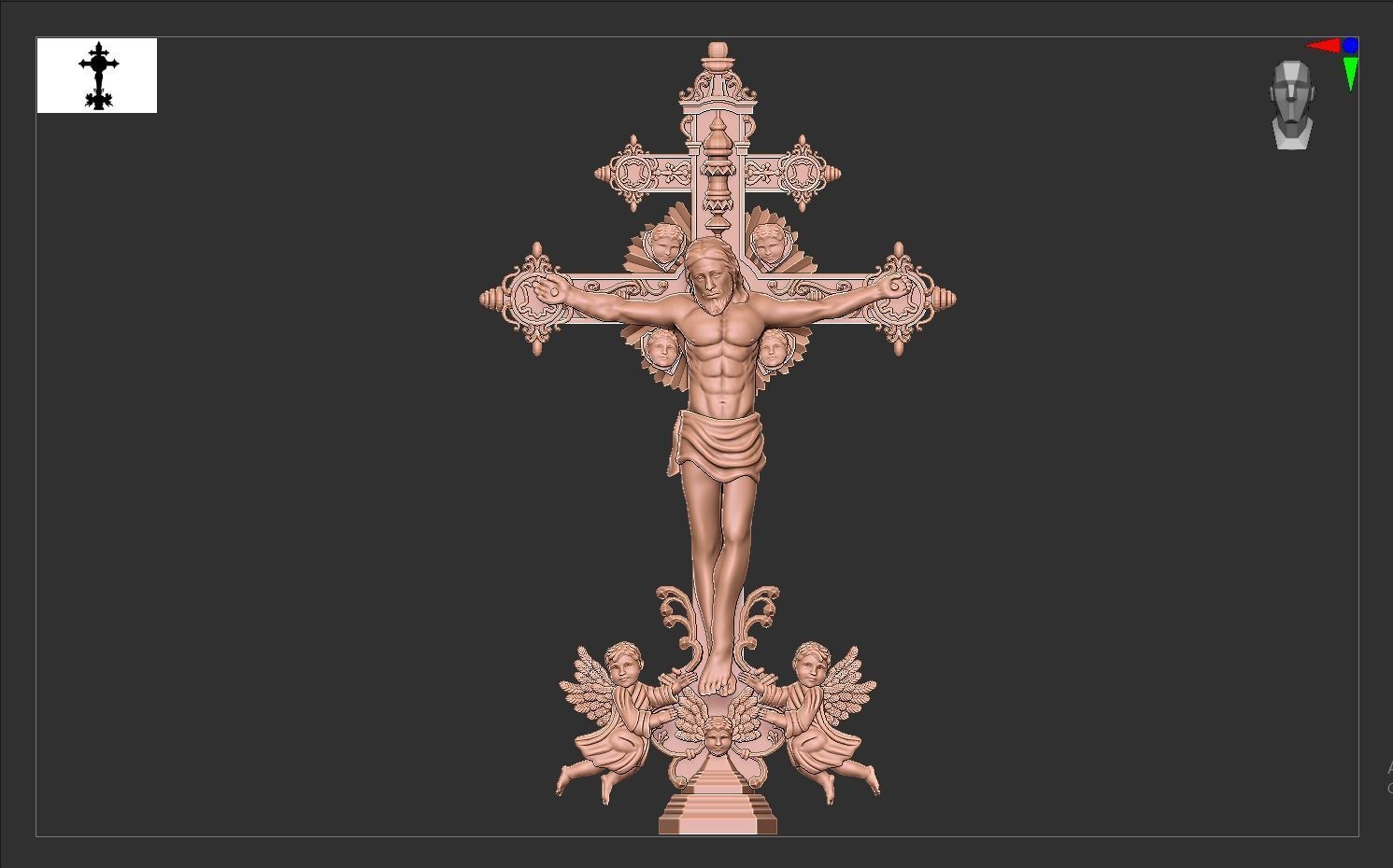 Jesus Cross 3D print model 3D print model 3D model 3D printable | CGTrader